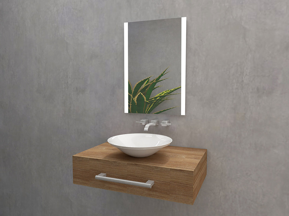 LED spegill með ljósi 120 x 70cm stiglaus stilling á lýsingu og með hi ...